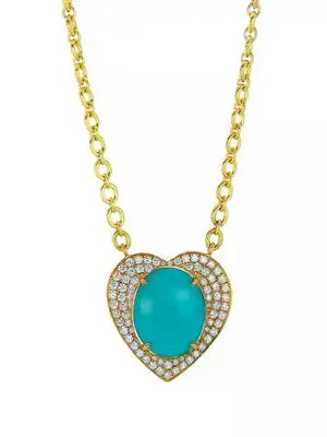 Irene Neuwirth 18kt Yellow Turquoise, And Diamond Necklace - Gold