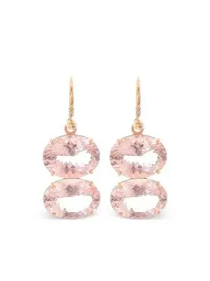 Irene Neuwirth 18kt Rose Gold Morganite And Diamond Earrings - Pink