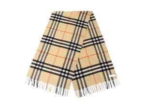 Burberry Washed Giant Check Scarf - Sand