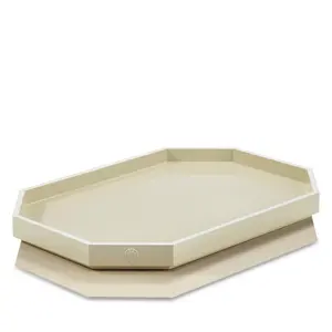 THE MARTHA, BY BACCARAT Octagon Tray, Medium - Cream