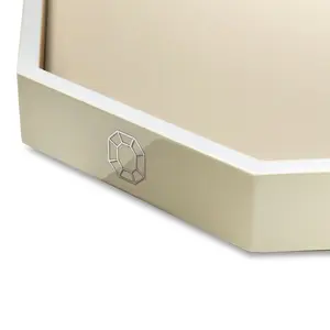 THE MARTHA, BY BACCARAT Octagon Tray, Medium - Cream
