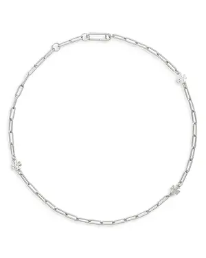 Tory Burch Good Luck Chain Necklace - Silver