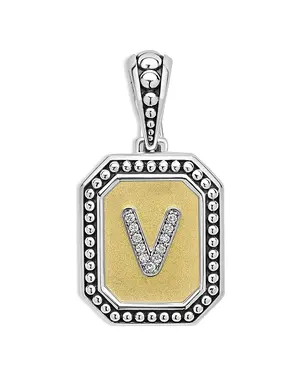 Lagos Signature Caviar Initial Charm V