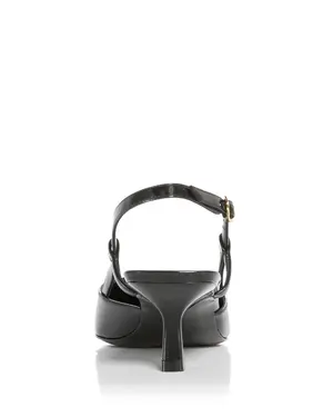 STUART WEITZMAN Vinnie 50 Slingback Kitten Heels - Black