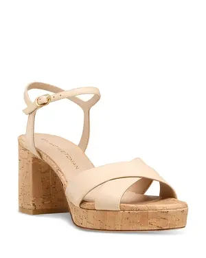 STUART WEITZMAN Dayna Platform Sandals - Barely Beige