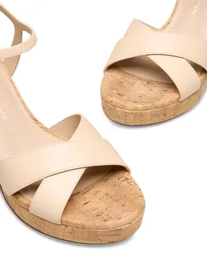 STUART WEITZMAN Dayna Platform Sandals - Barely Beige