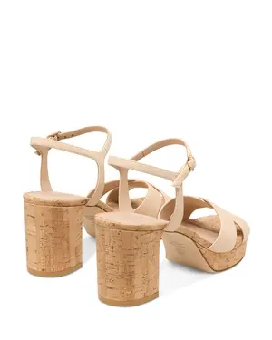 STUART WEITZMAN Dayna Platform Sandals - Barely Beige