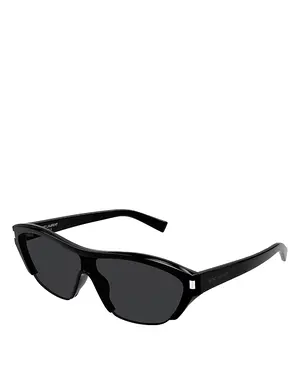 Saint Laurent Mask Sunglasses, 99mm Black