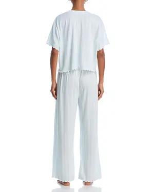 Aqua Butter Knit Tee And Pants Pajama Set Exclusive