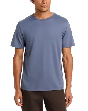 Theory Precise Tee In Cotton Jersey - Dusk Blue