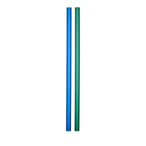 KOSTA BODA Sipsavor Glass Straws, Set Of 2 - Blue/green
