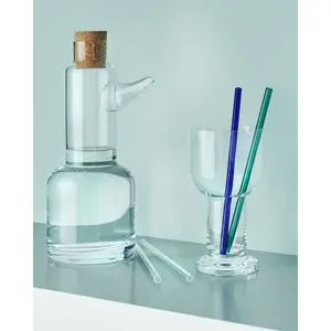 KOSTA BODA Sipsavor Glass Straws, Set Of 2 - Clear