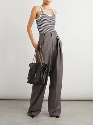 Saint Laurent Embroidered Striped Tank