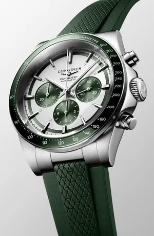 LONGINES Conquest Automatic Chronograph Strap Watch - Silver
