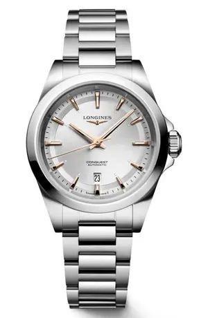 LONGINES Conquest Automatic Bracelet Watch - Silver