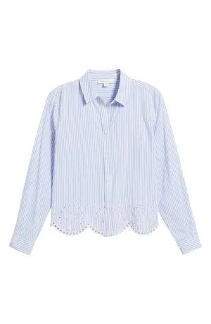 BEACHLUNCHLOUNGE Jullian Embroidered Eyelet Shirt