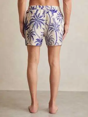REISS Ganetti Palm Print Swim Shorts