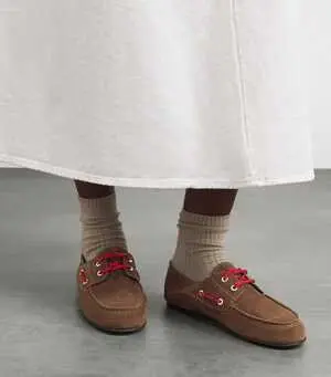 Sandro Suede Loafers - Brown