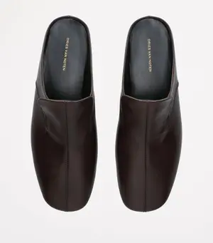Dries Van Noten Leather Square-toe Mules