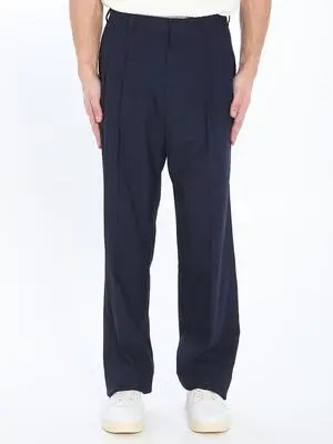 Casablanca Tailored Trousers With Front Pleats - Blue