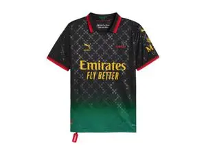 Off-White X Puma Ac Milan Replica Jersey - Black