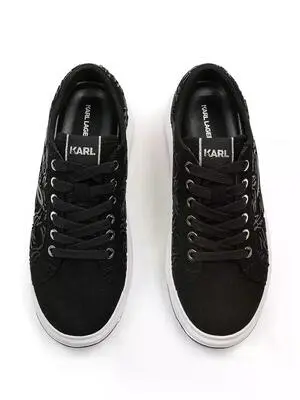 Karl Lagerfeld Logo Suede Sneakers