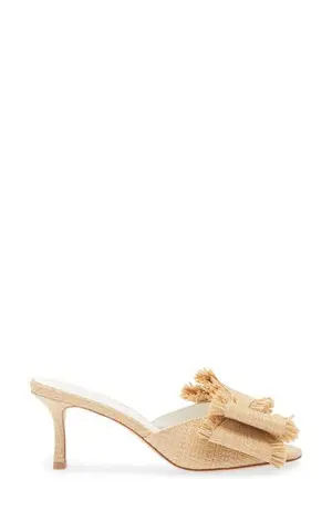 KOKO + PALENKI Kyra Raffia Slide Sandal - Natural Raffia