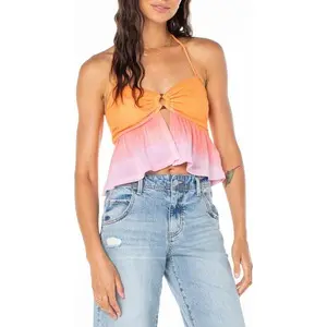 Roxy Magic Hour Ombré Halter Top - Sugar Coral Solid