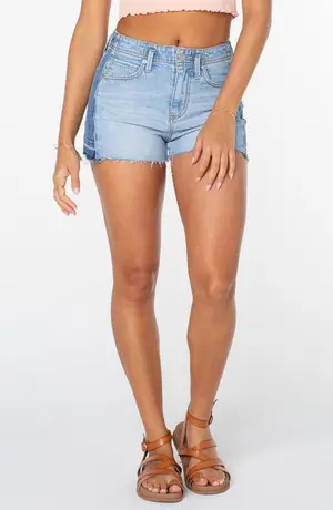 Roxy Westbrook Two-tone Denim Cutoff Shorts