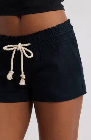 Roxy Oceanside Cotton Shorts - Anthracite