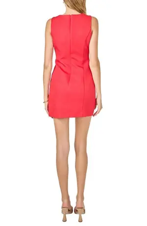 Endless Rose Bow Detail Sheath Mini Dress - Red