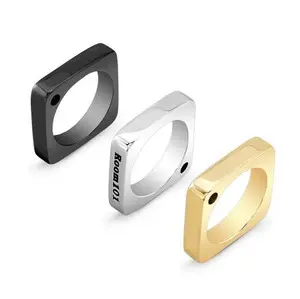 ROOM101 Titanium Square Ring