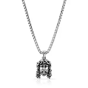 ROOM101 Jesus Sterling Pendant Necklace - Silver