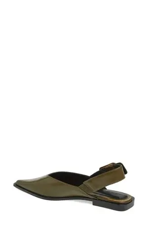 Steve Madden Shay Slingback Flats - Olive Leather