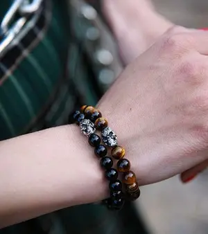 ROOM101 Filigree Skull Bead Bracelet