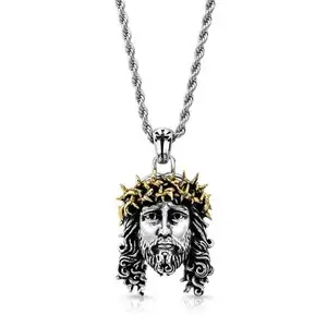 ROOM101 Jesus Piece Pendant - Silver/gold