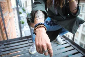 ROOM101 Sterling Multi Skull Band Ring