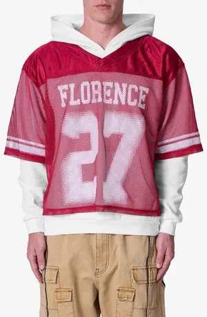 Mnml Layered Jersey Hoodie
