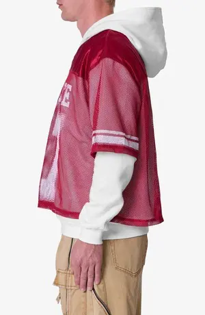 Mnml Layered Jersey Hoodie