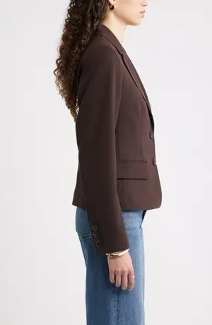 Nordstrom The Hanna Slim Fit Blazer - Brown Mole