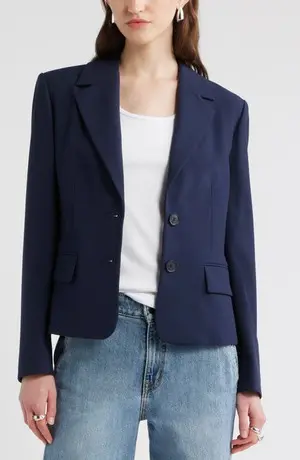 Nordstrom The Hanna Slim Fit Blazer - Navy Night