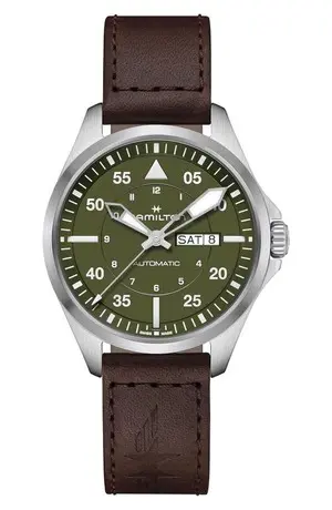 Hamilton Khaki Aviation Strap Watch - Green