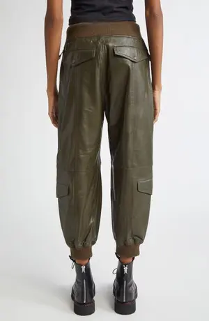 R13 Multipocket Leather Balloon Pants