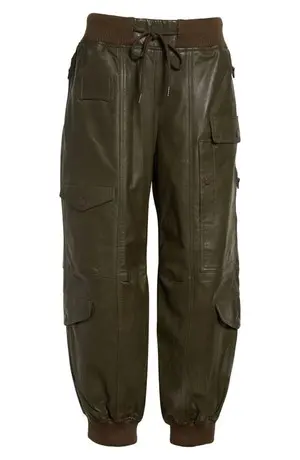R13 Multipocket Leather Balloon Pants