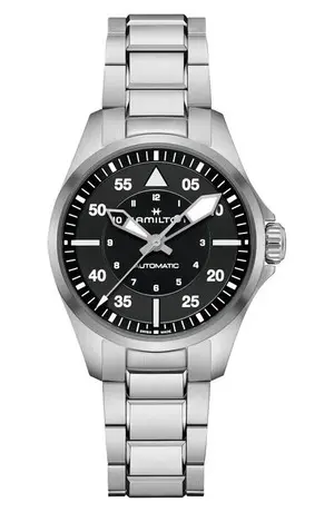 Hamilton Hamilton Khaki Aviation Pilot Automatic Bracelet Watch Black