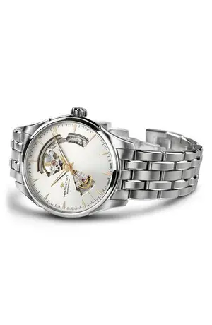 Hamilton Jazzmaster Open Heart Automatic Bracelet Watch - Silver