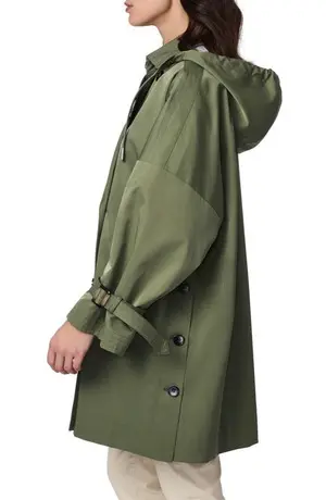 Bernardo Oversized Hooded Trench Coat