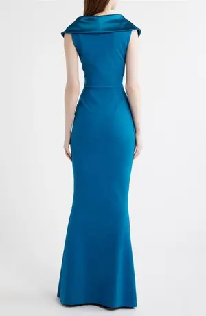Chiara Boni La Petite Robe Satin Trim Mermaid Gown