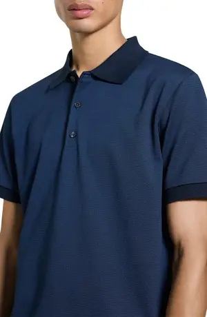 Theory Geometric Jacquard Polo - Baltic Multi