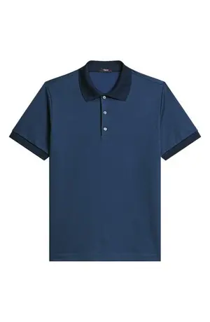 Theory Geometric Jacquard Polo - Baltic Multi